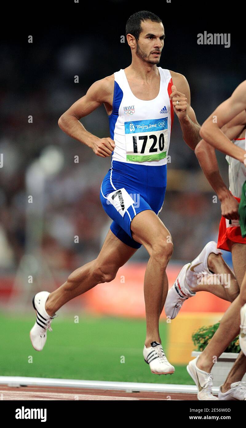 France's Mehdi Baala competes on men's 1500 meters semi final during ...