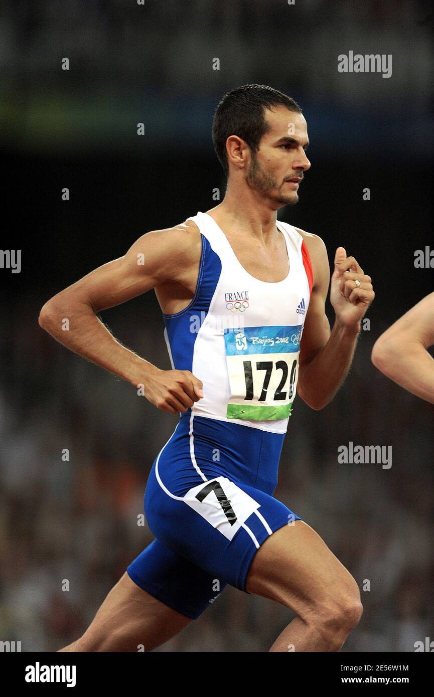 France's Mehdi Baala competes on men's 1500 meters semi final during ...