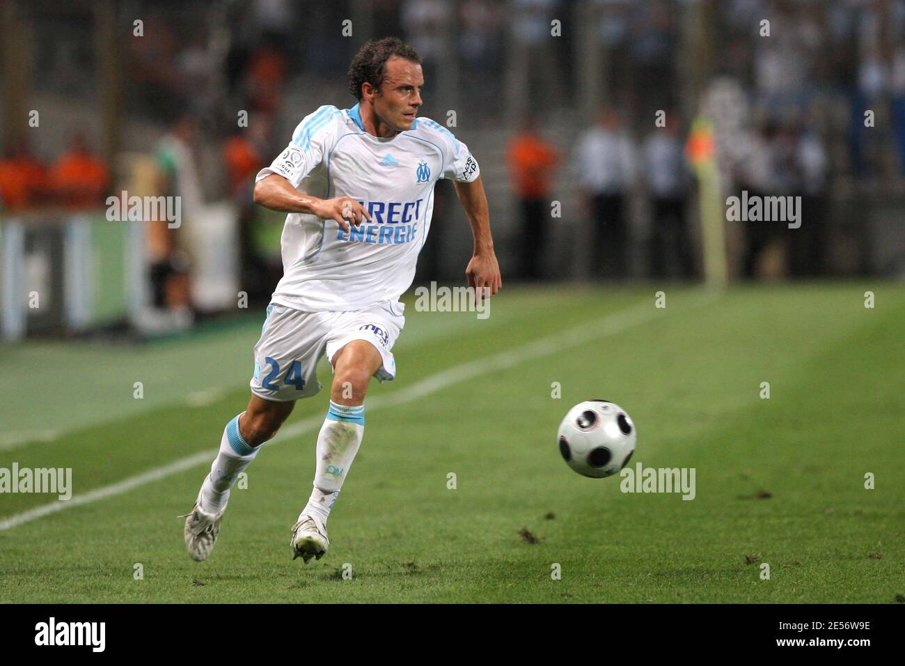 Marseille's Laurent Bonnard during the match against Auxerre in ...