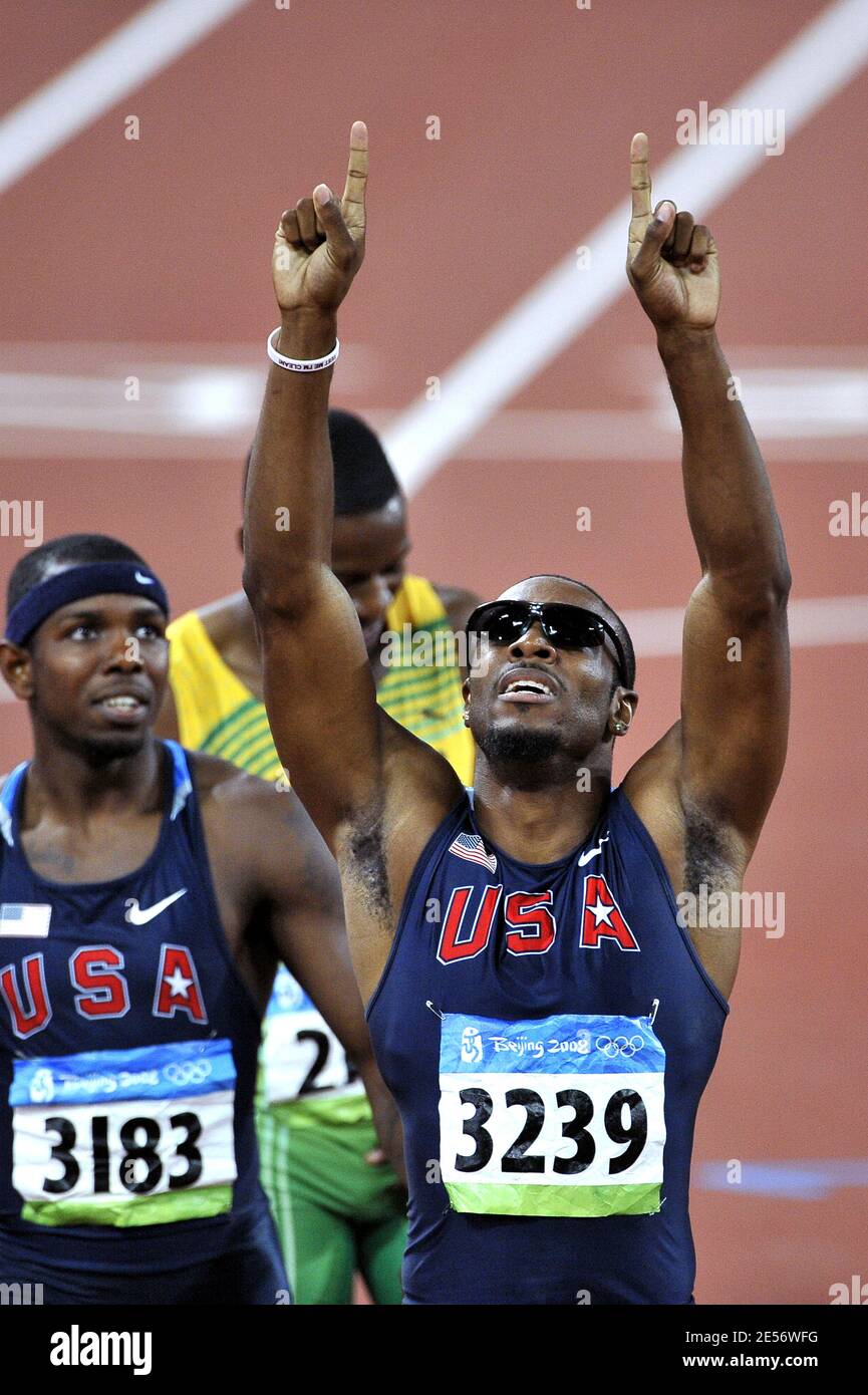 Angelo Taylor of the United States (Gold medal) during the Men's 400m ...