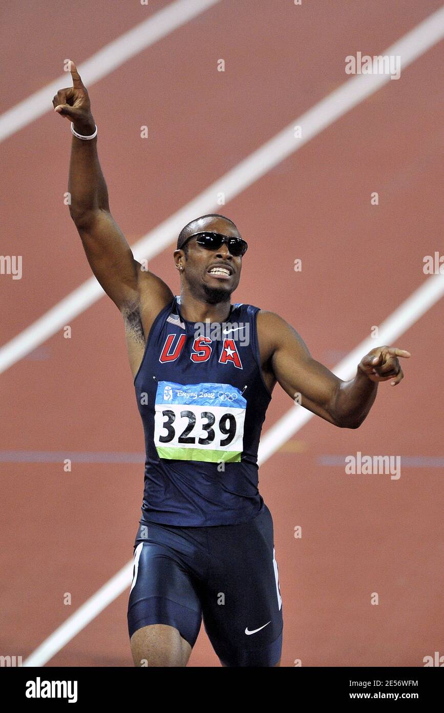 Angelo Taylor of the United States (Gold medal) during the Men's 400m ...