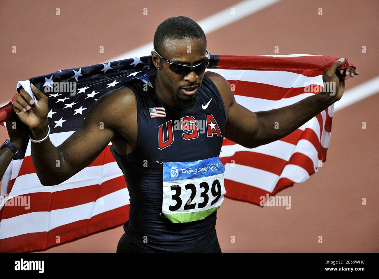 Angelo Taylor of the United States (Gold medal) during the Men's 400m ...