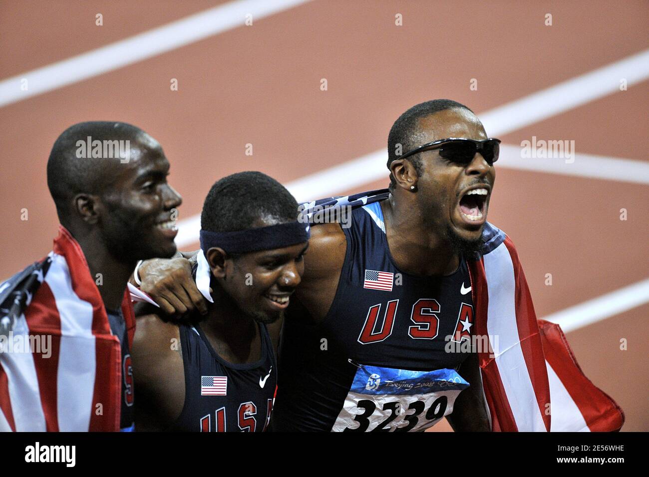 Angelo Taylor of the United States (Gold medal), Kerron Clement of the ...