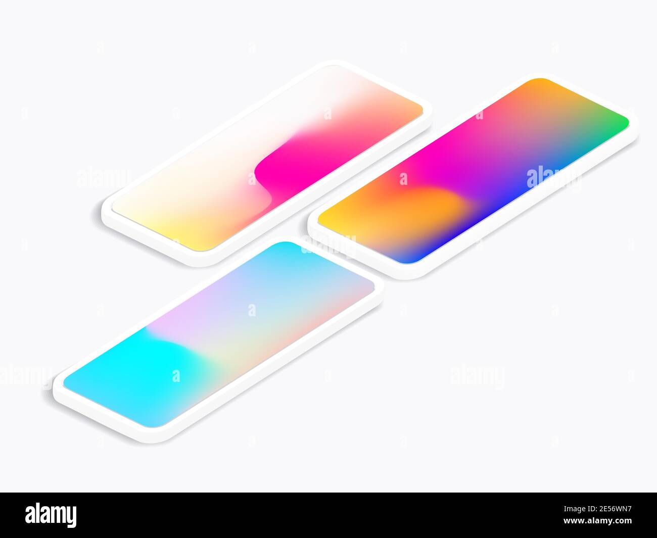 Mobile phone in isometric Cut Out Stock Images & Pictures - Alamy