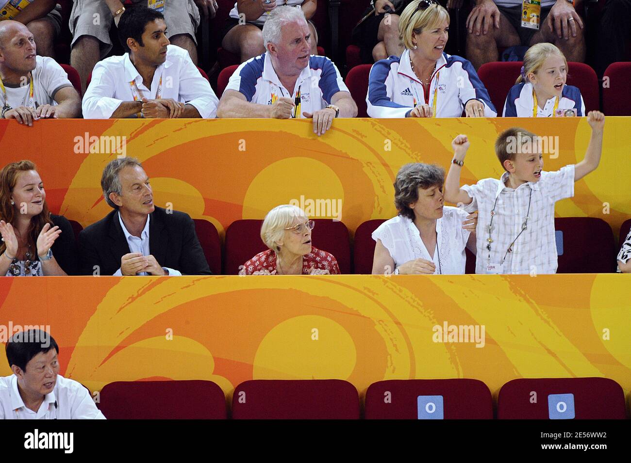 Former prime minister Tony Blair with Daughter Kathryn (L), Wife's ...