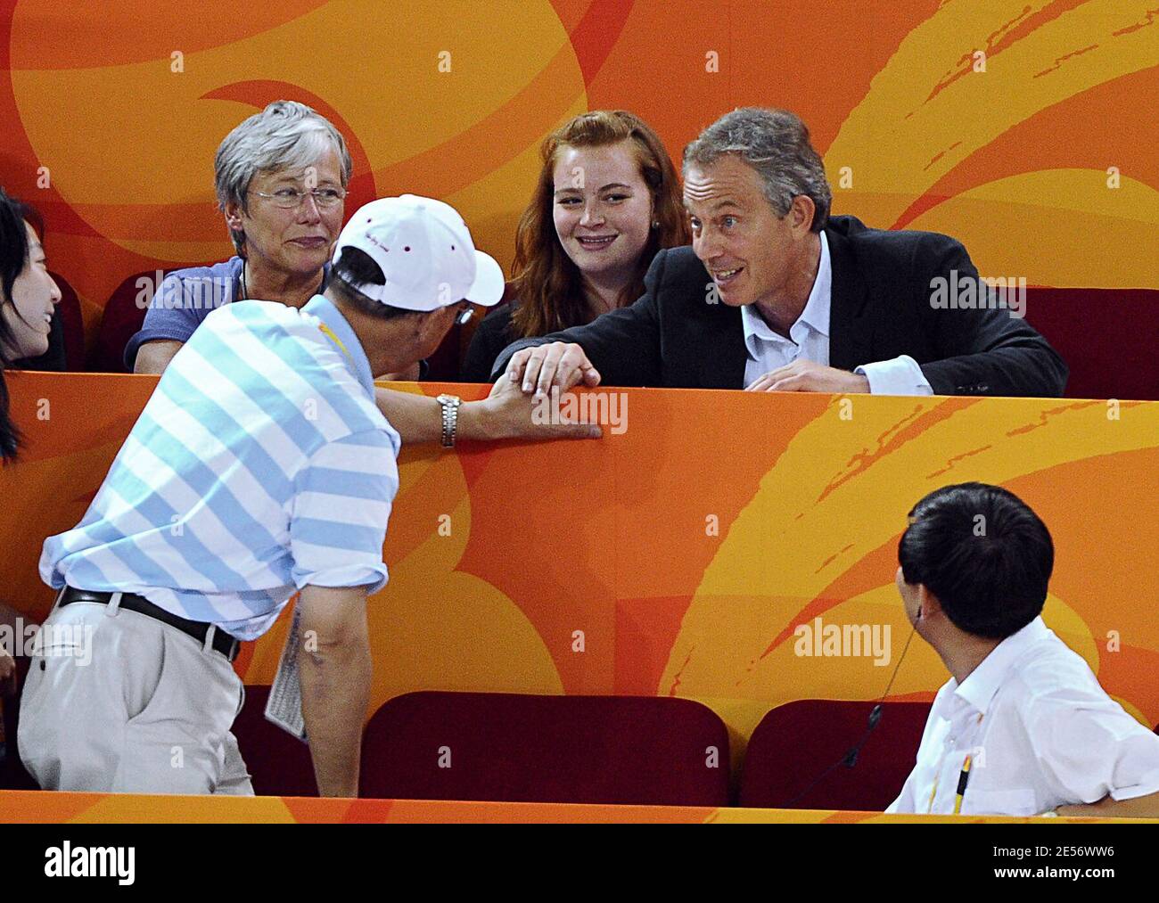 Former prime minister Tony Blair with Daughter Kathryn (L), Wife's ...