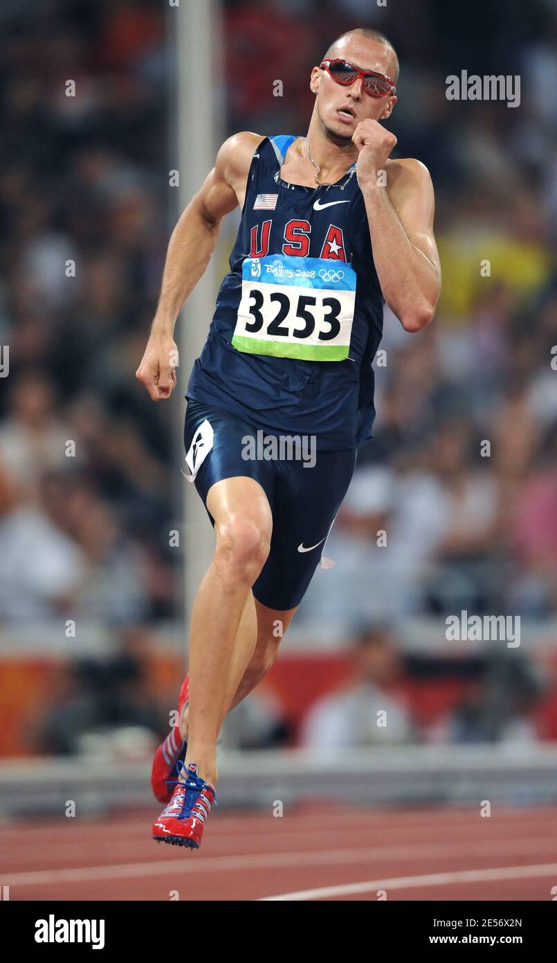 USA's Jeremy Wariner competes on men's 400 meters semi final of the ...