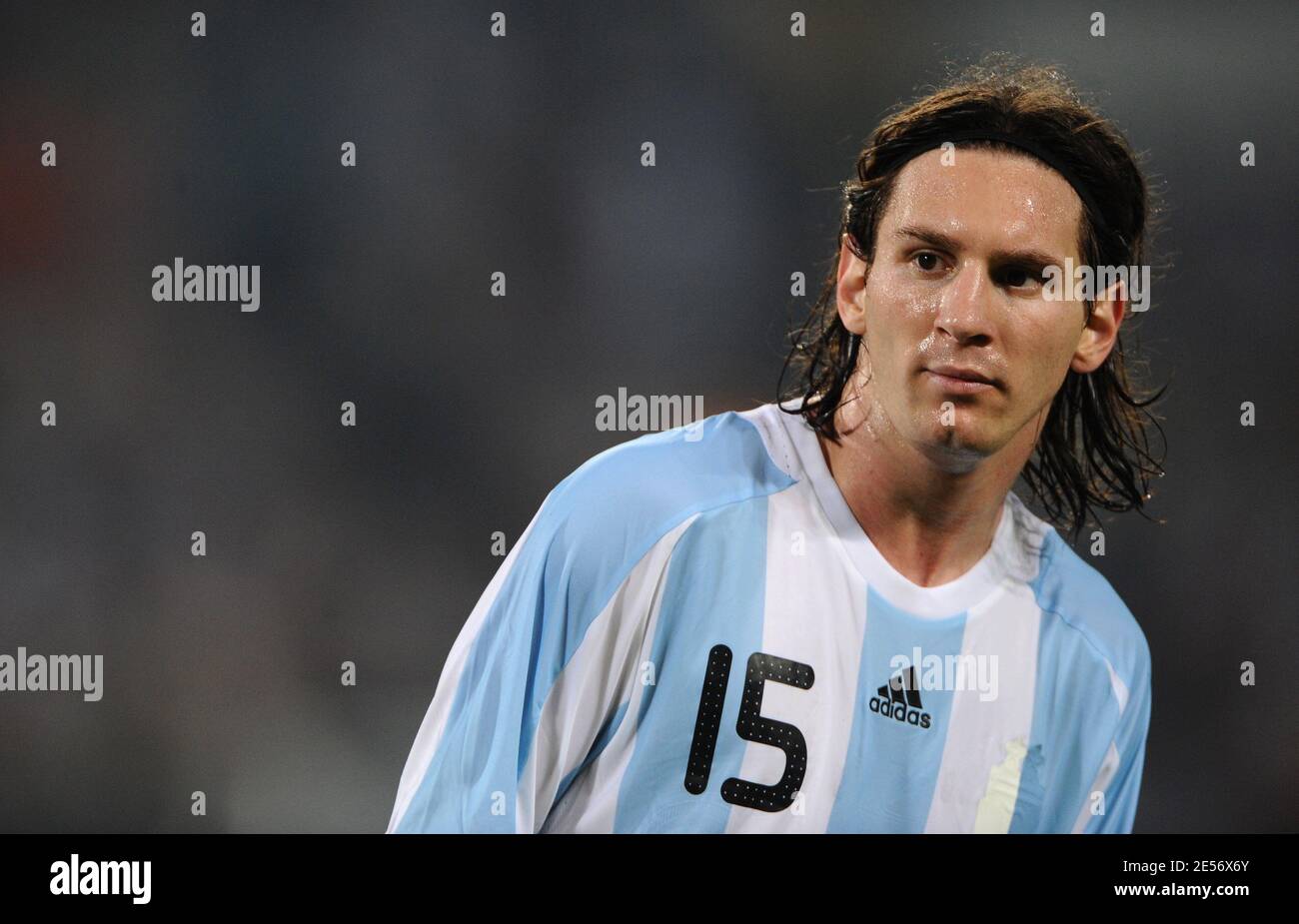 Argentina's Lionel Messi during the football semi-final match held at ...