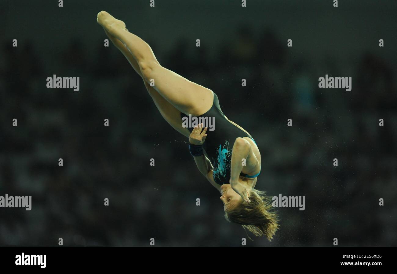 Austria's Anja Richter competes during the Women's 10m Platform of the ...