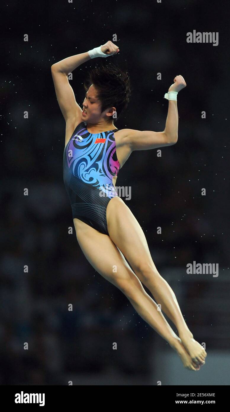 China's Ruolin Chen competes during the Women's 10m Platform semi final ...
