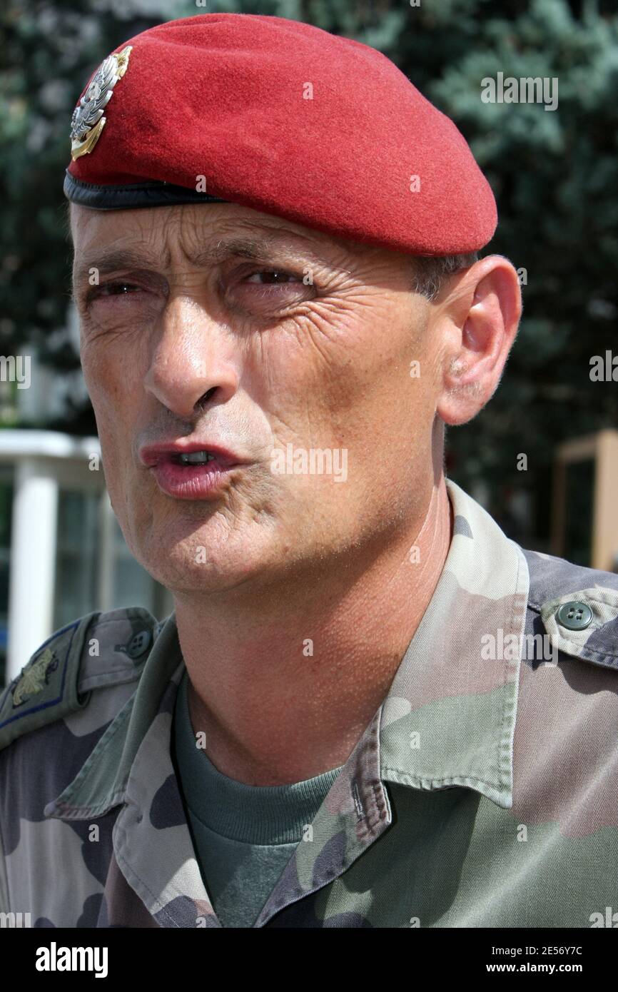 Lieutenant-Colonel Meillan at French 8th marine parachutist regiment ...