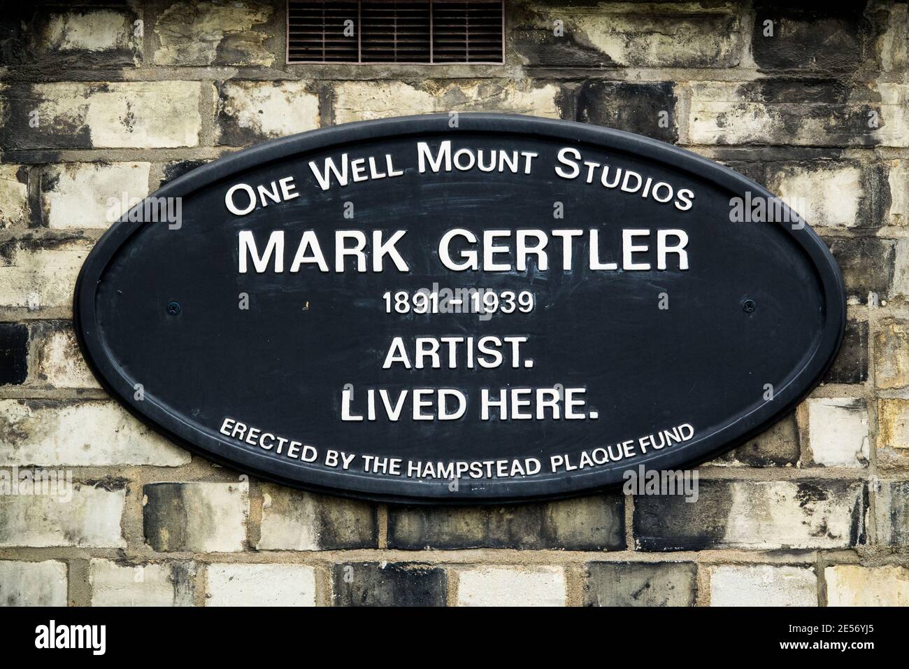 Mark Gertler plaque erected at One Well Mount Studios. He was a British ...