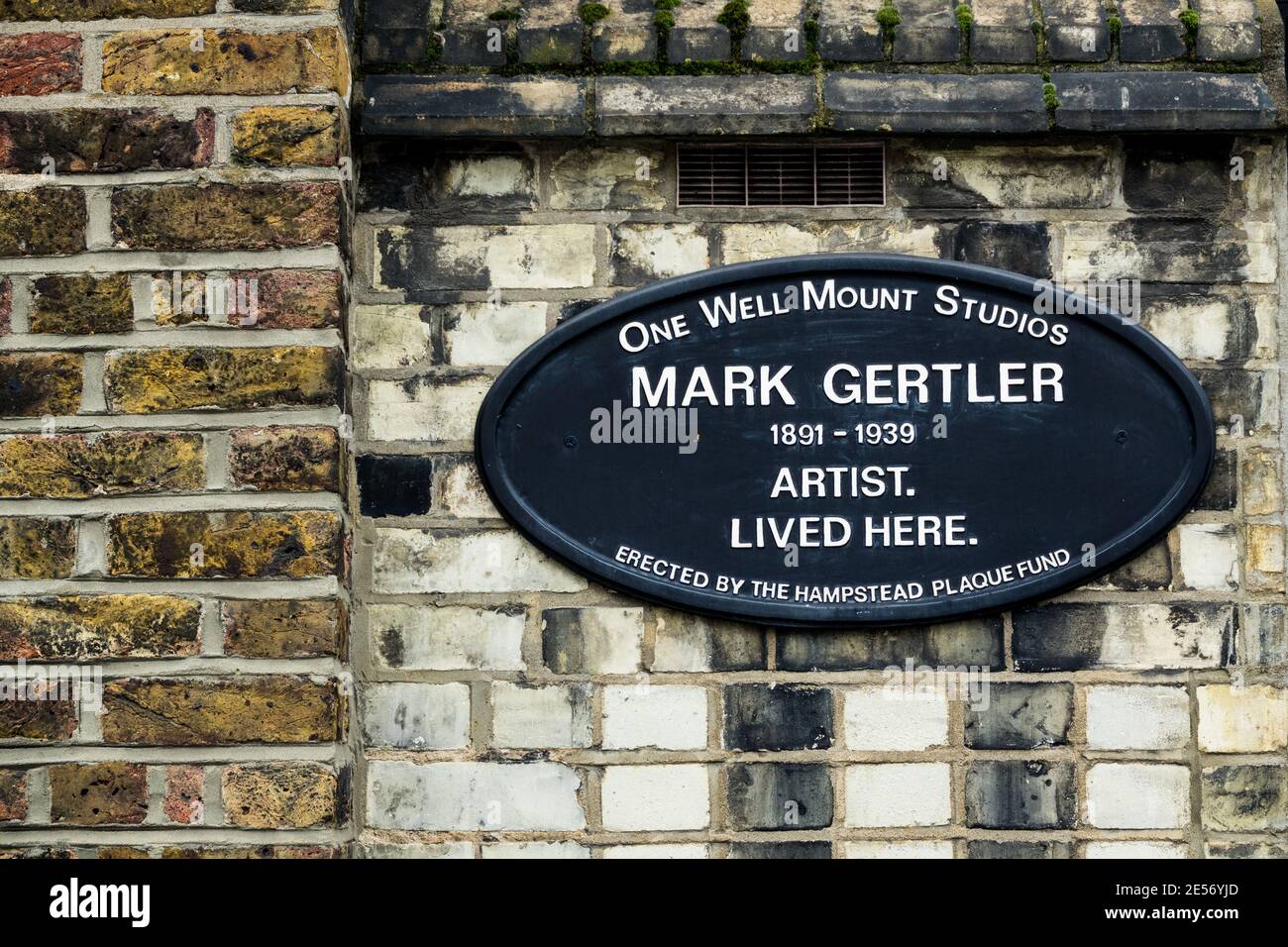 Mark Gertler plaque erected at One Well Mount Studios. He was a British ...