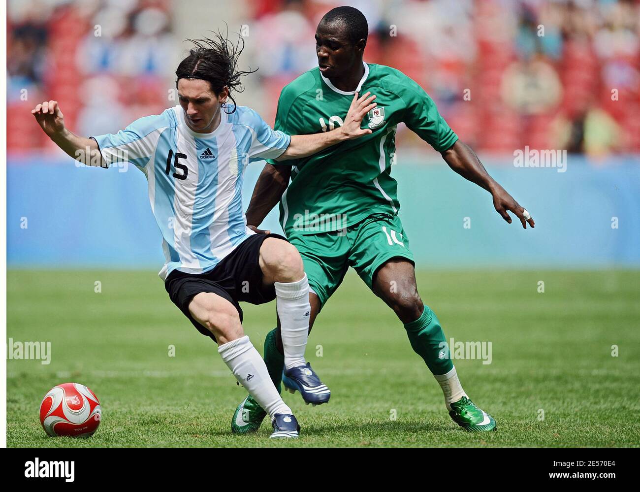 Lionel messi 2008 olympic soccer hi-res stock photography and images ...