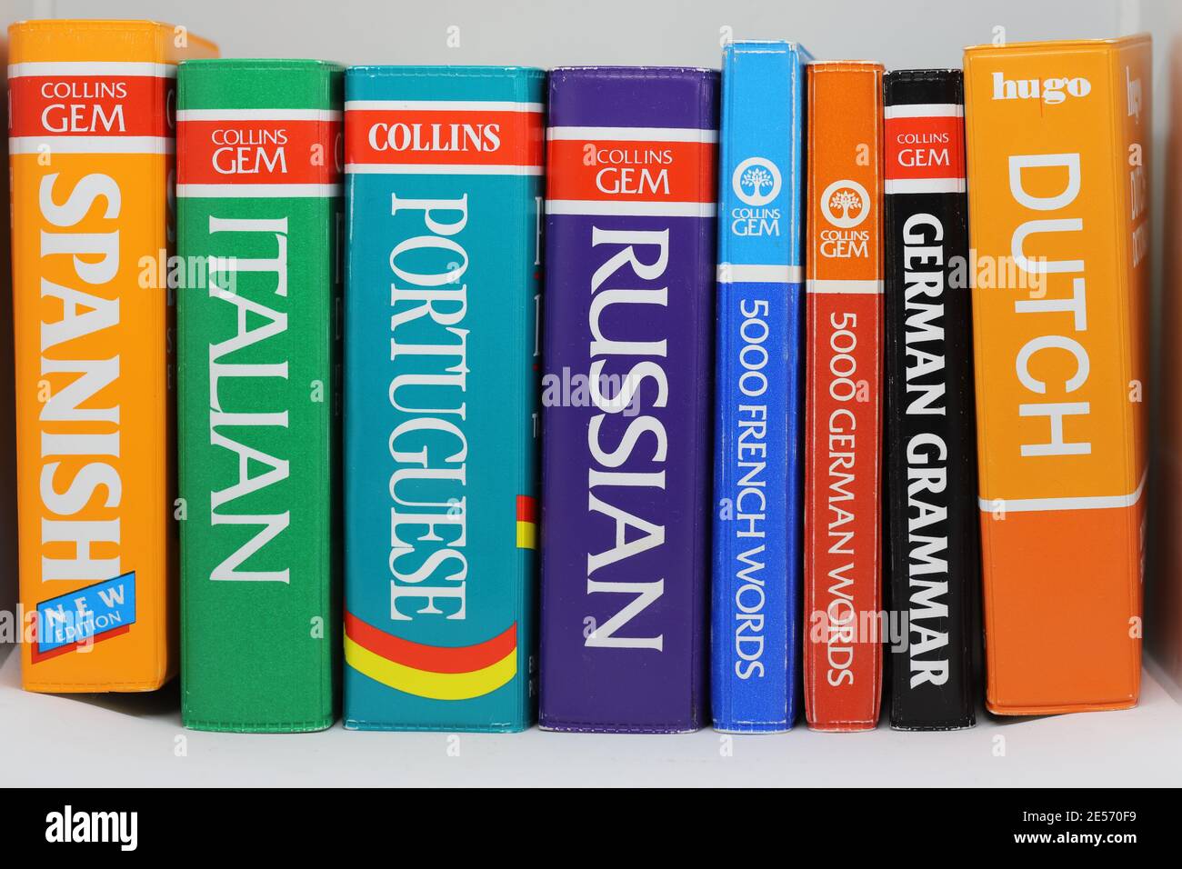 Various languages to English dictionaries Stock Photo - Alamy
