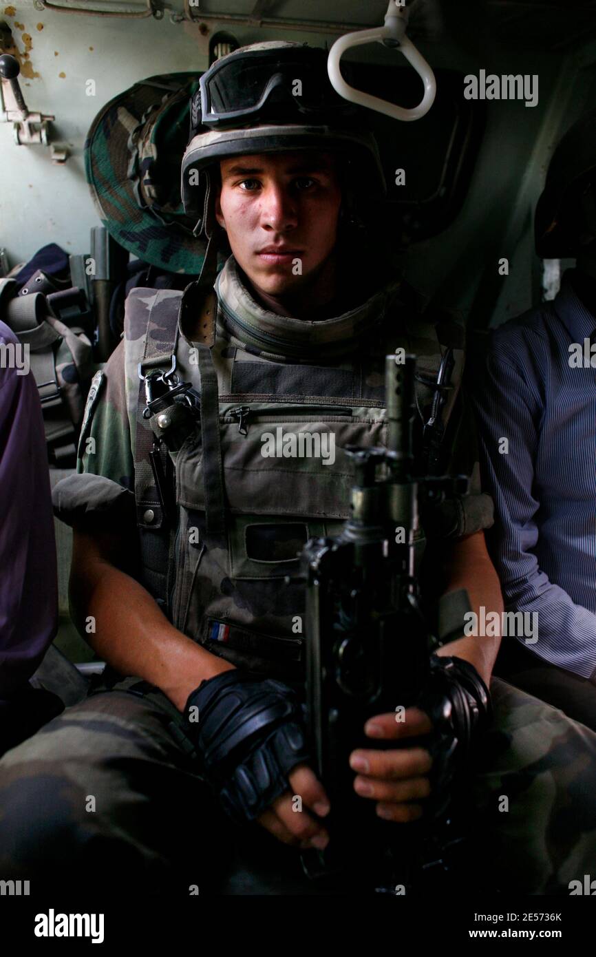 French troop of the 2nd Company, Regiment of March of Chad security ...