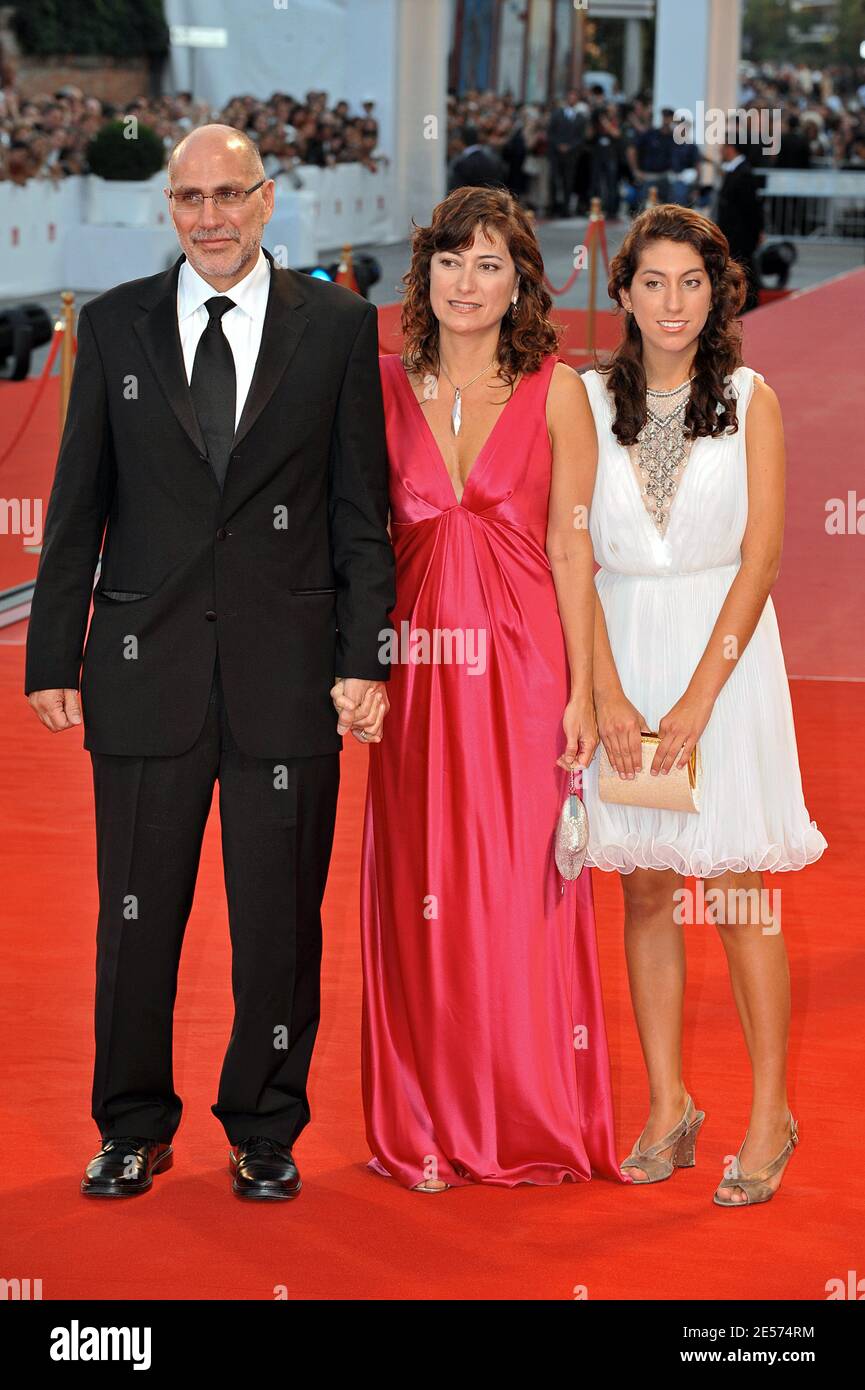 Director Guillermo Arriaga with his wife Eugenia and daughter attend ...