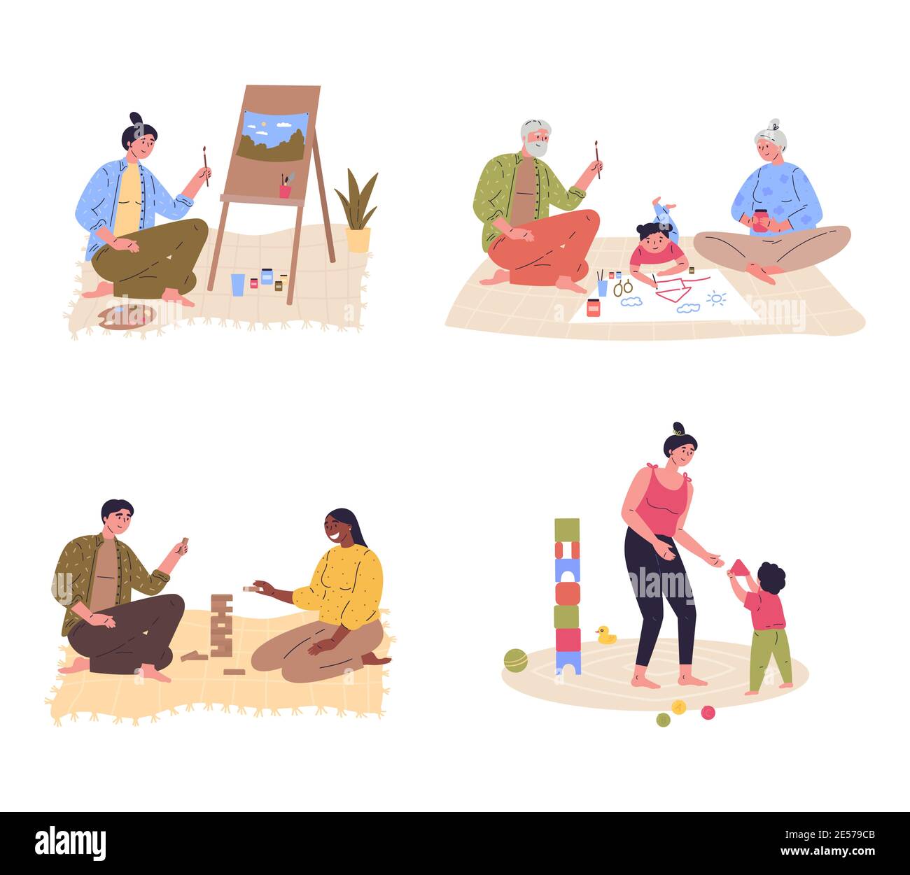 Family with teenagers Cut Out Stock Images & Pictures - Alamy