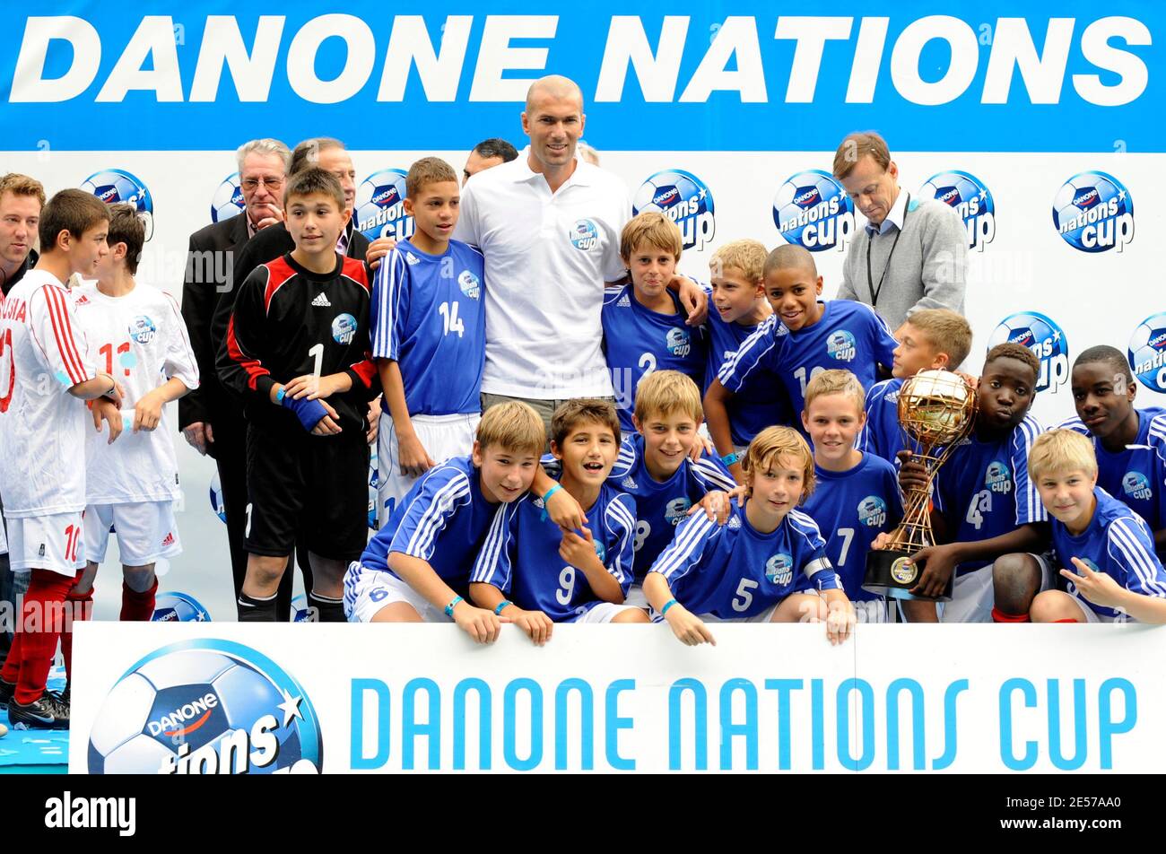 Former French national soccer team midfielder, Zinedine Zidane attends ...