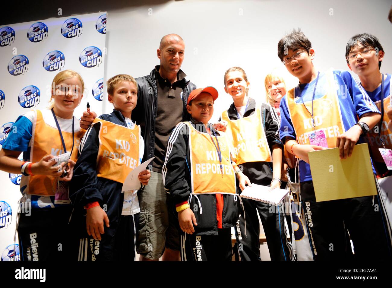 Former French national soccer team midfielder, Zinedine Zidane attends ...