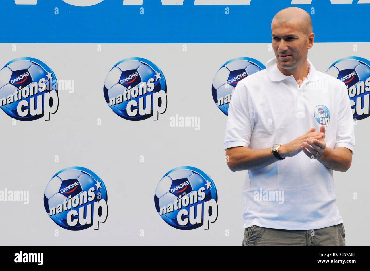 Former French national soccer team midfielder, Zinedine Zidane attends ...
