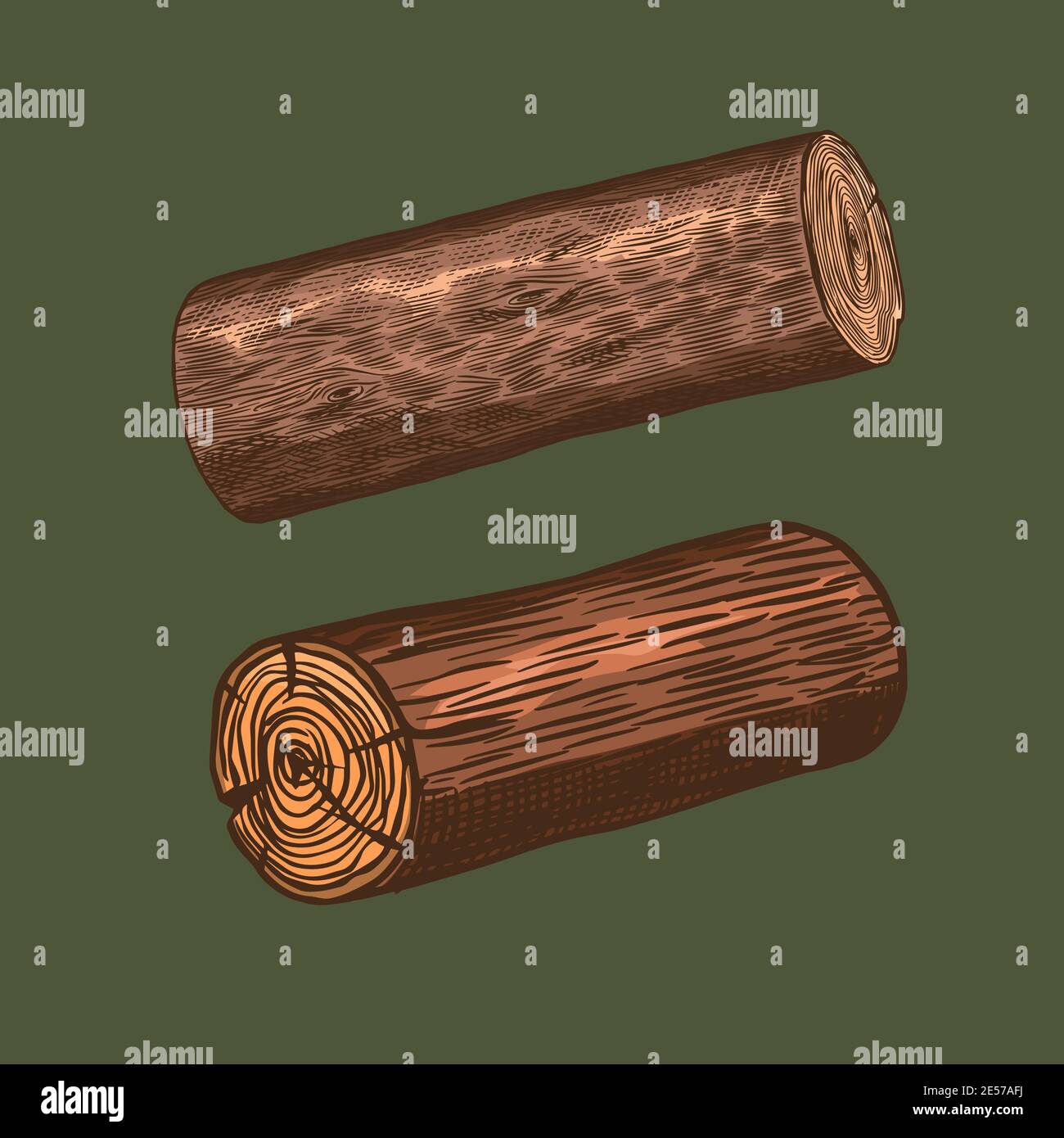 Wood or stump. Piece of Tree. Plank and log, lumber and Cut, Firewood ...