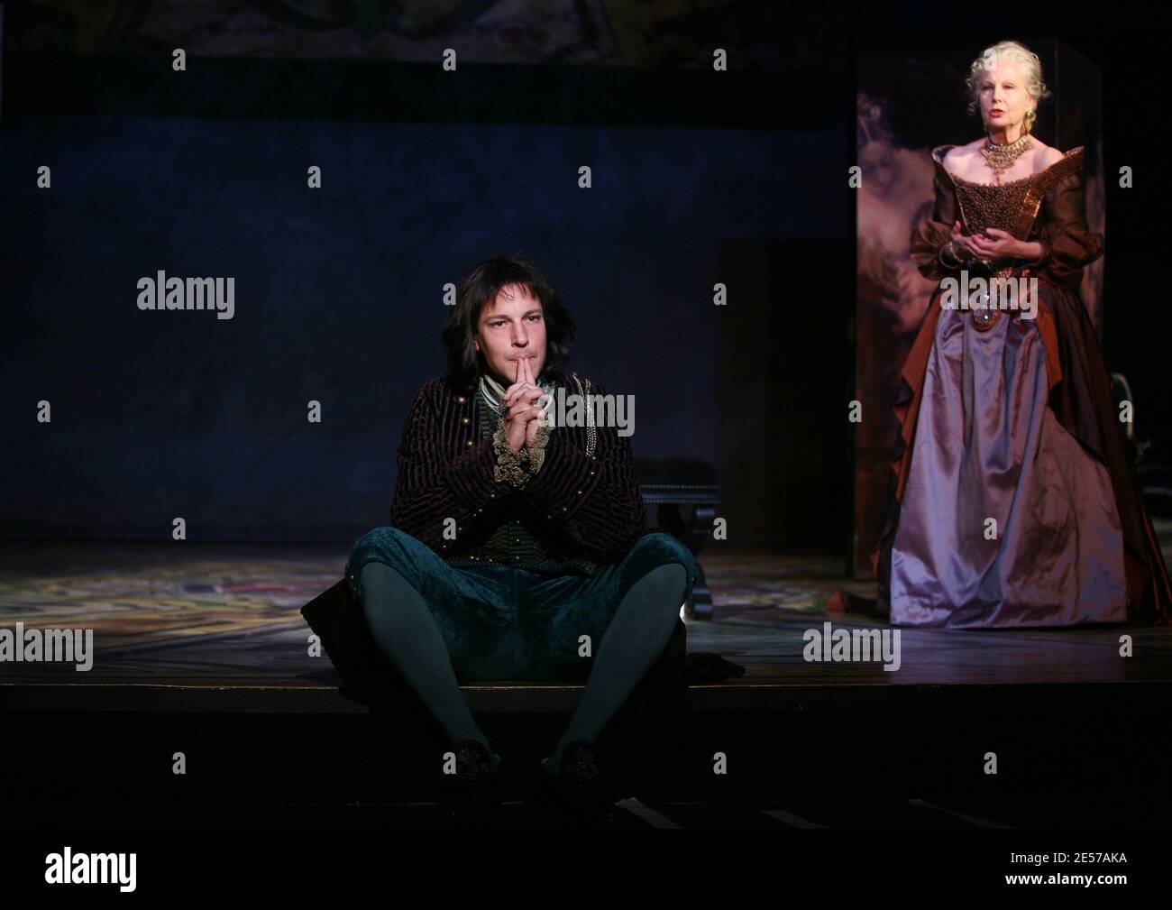 Adrien Melin and Genevieve Casile during the curtain call of 'Le Diable ...