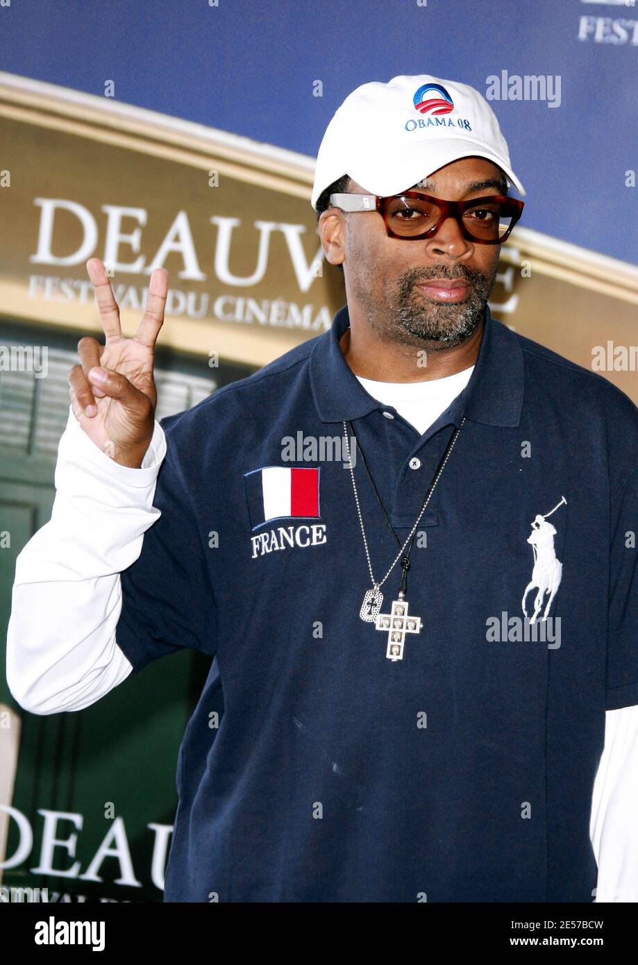 US Director Spike Lee (wearing a Barack Obama cap) poses during the ...