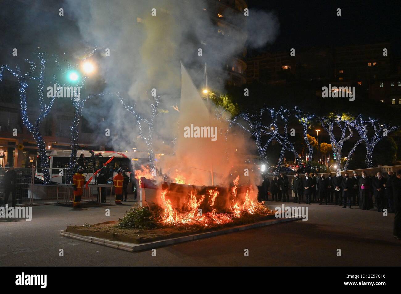 Sainte Devote Ceremony. Sainte devote is the patron saint of the ...