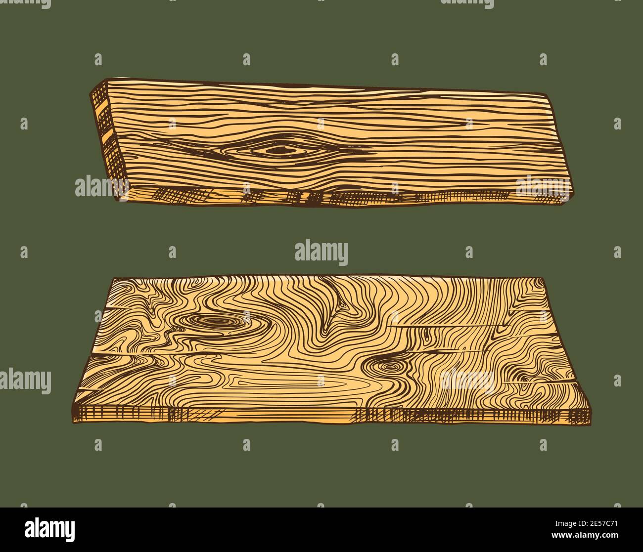 Wood or Piece of Tree. Plank and log, lumber and Cut, Firewood in ...