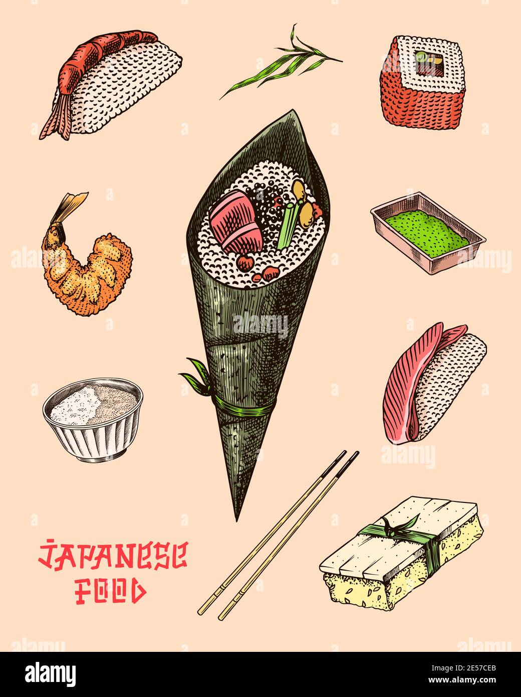 Sushi Illustration Poster