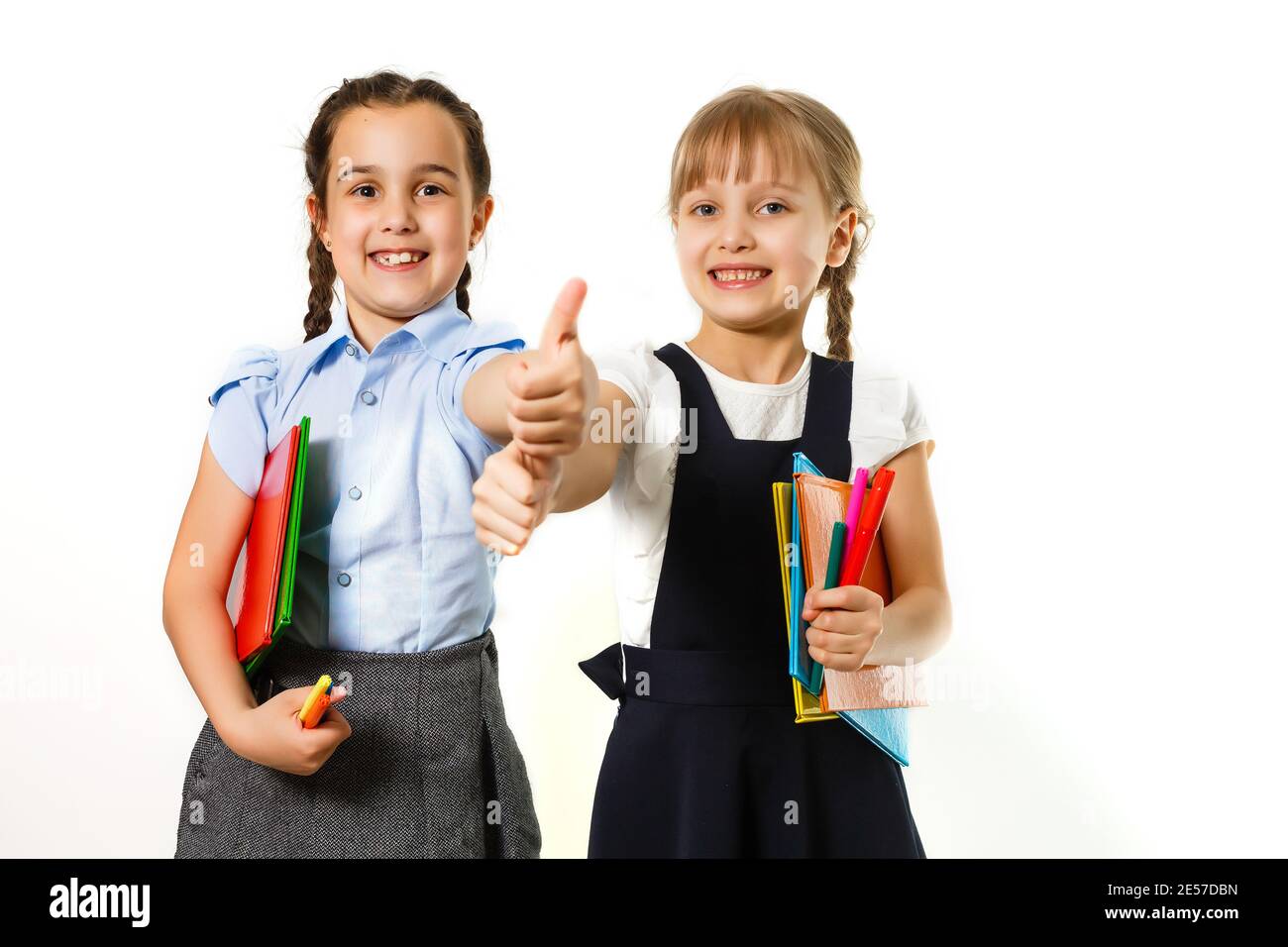 Portrait of two people nice cute lovely charming dreamy attractive ...