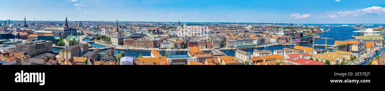 Large panorama view of Copenhagen in Denmark Stock Photo - Alamy
