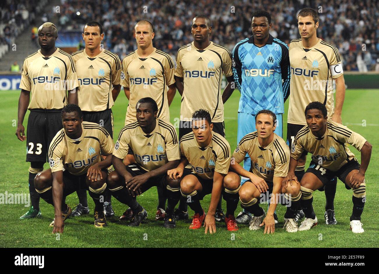 Olympique de Marseille team during the UEFA Champions League Soccer ...