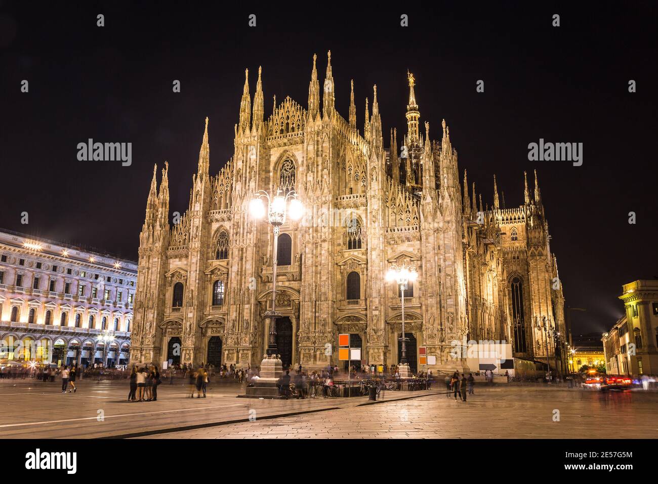 Famous Milan Cathedral, Duomo in a beautiful summer night in Milan ...