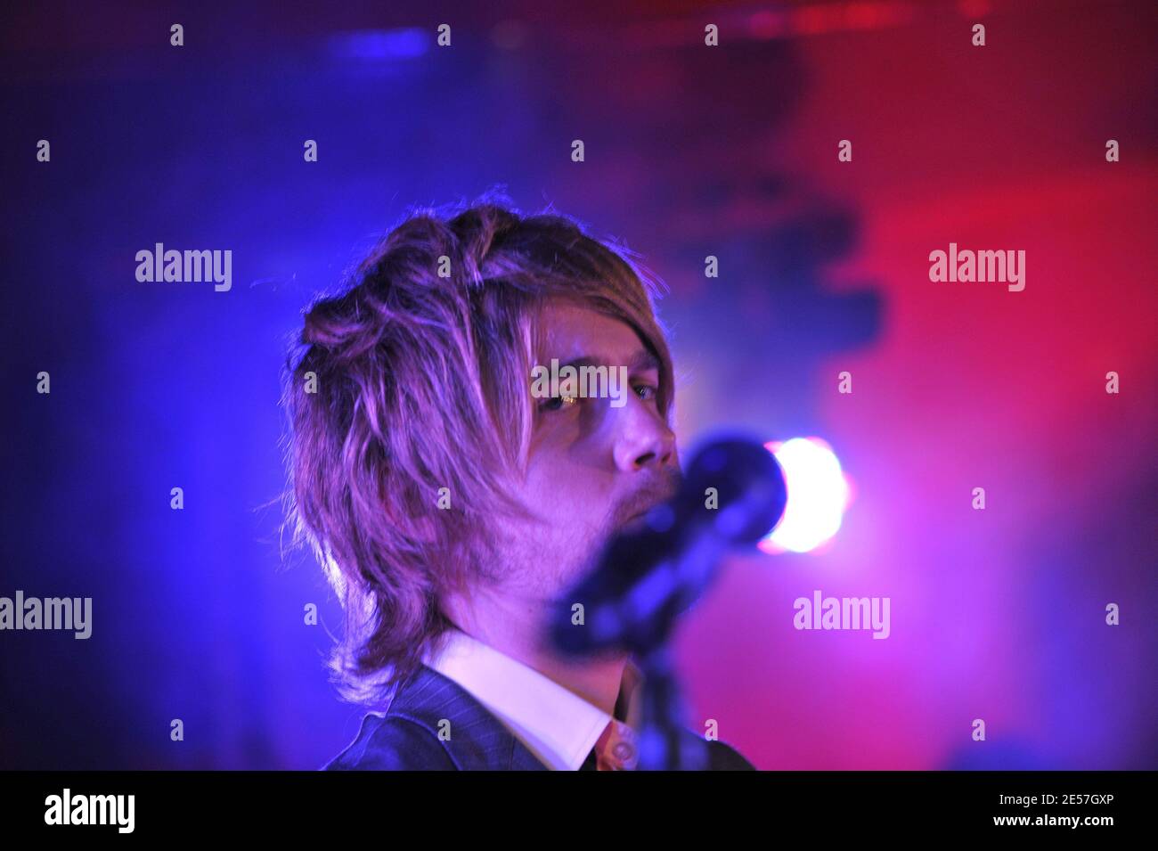 French singer Julien Dore performs live during a showcase for the ...
