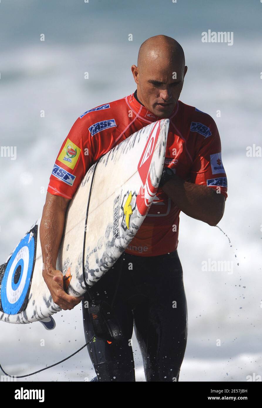 USA's Kelly Slater surfs during the Quiksilver Pro France, the eighth ...