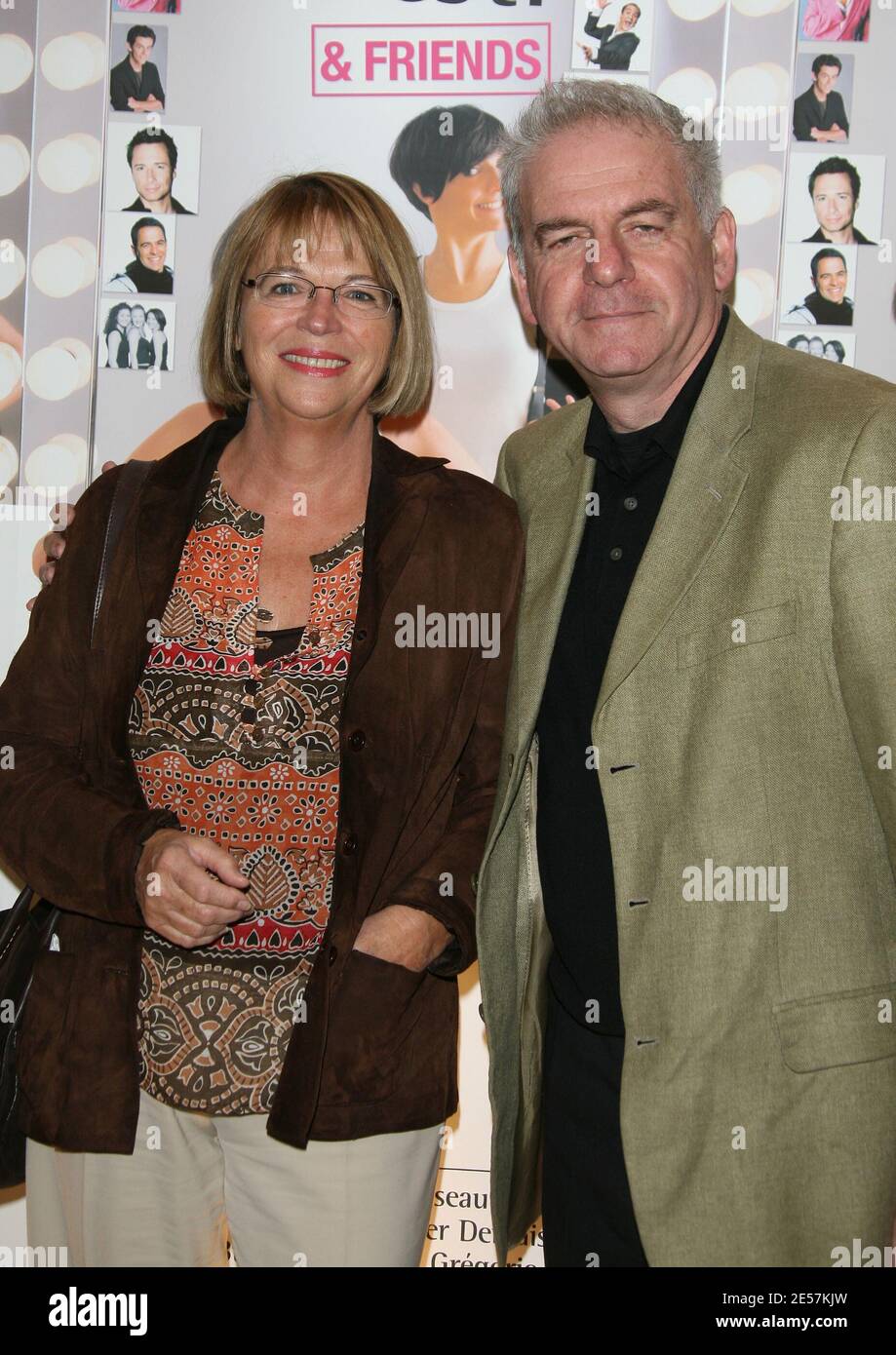 TV presenter Jacky and his wife arriving for the premiere of 'Florence ...