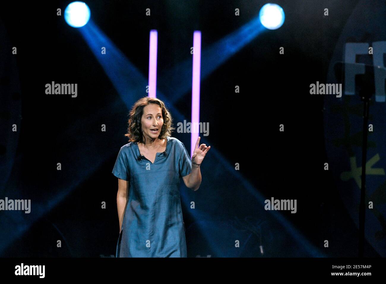 Former Socialist presidential candidate Segolene Royal appears on stage ...