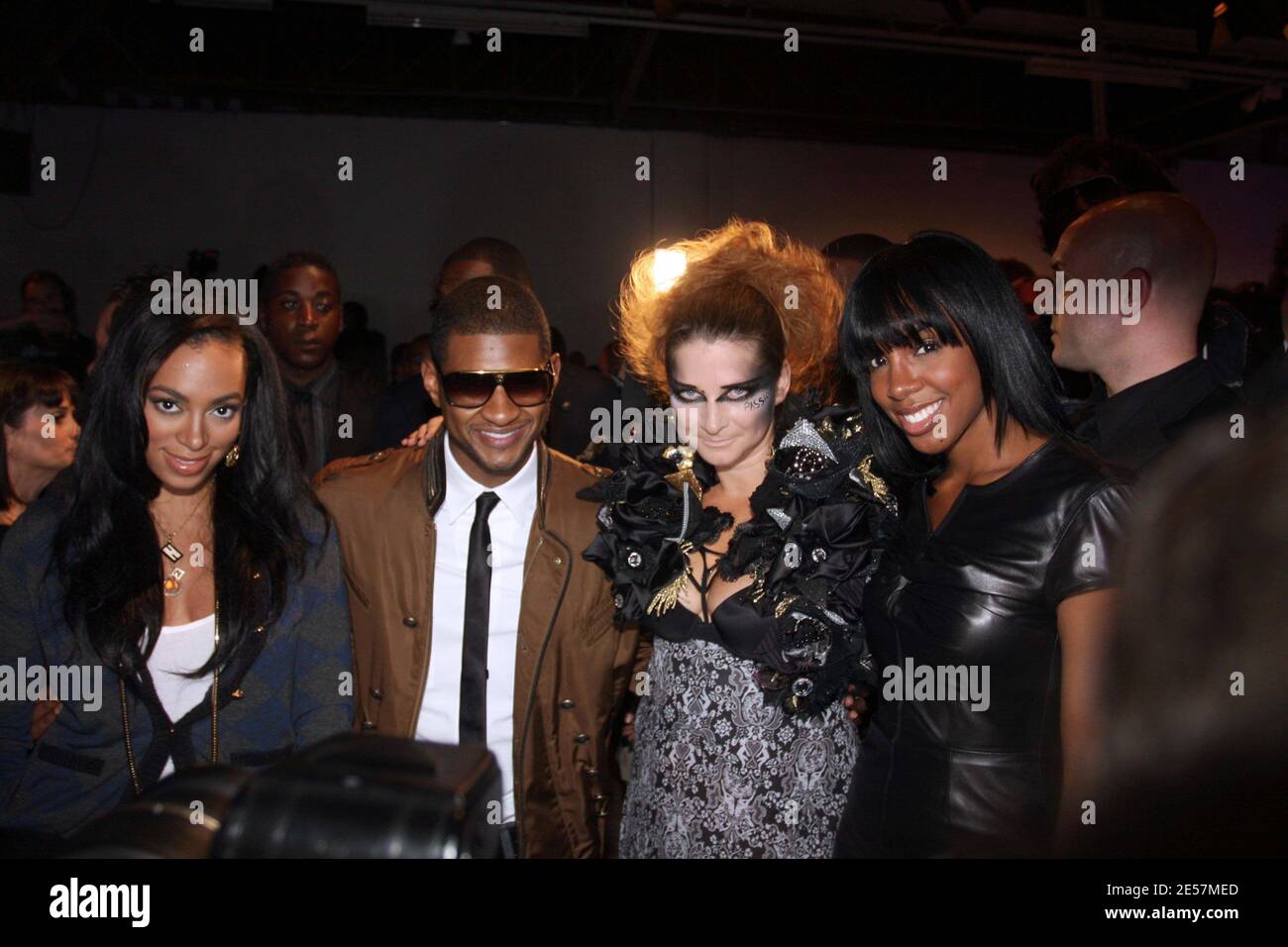 Dutch Designer Mariles Dekkers (2nd R) poses front row with (L-R) US ...