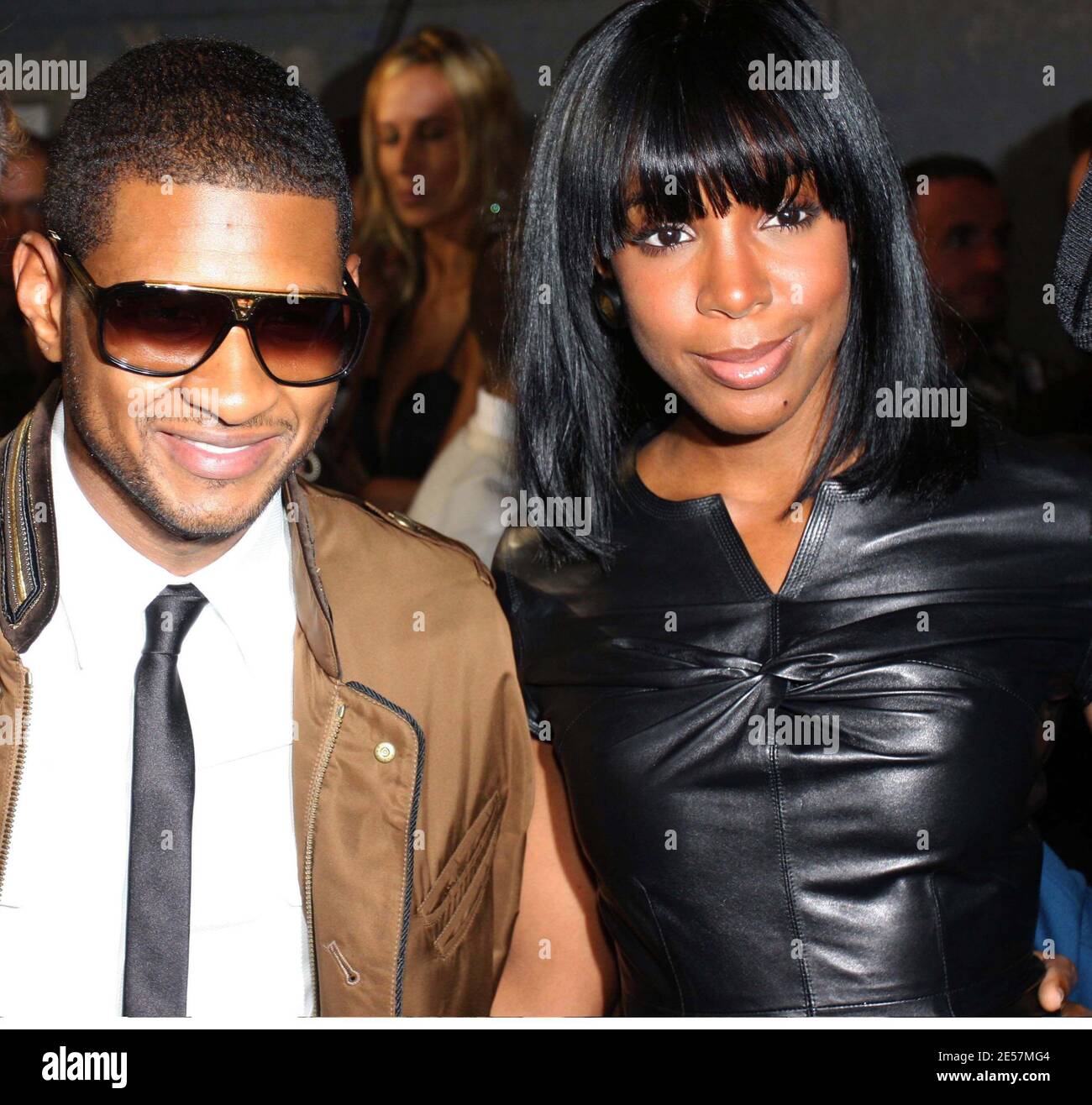 US singer Usher Raymond and Kelly Rowland front row for Dutch designer ...
