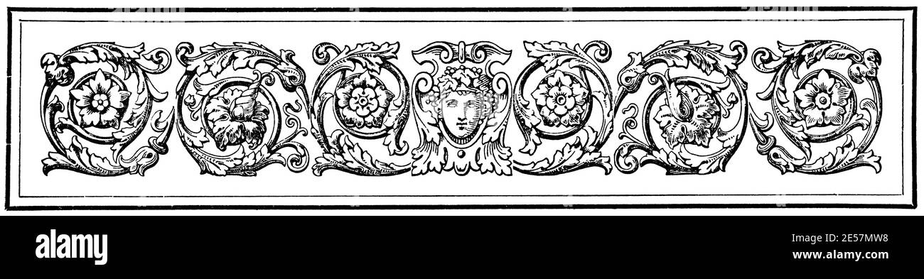 Abstract ornament, chapter separator in a book. Illustration of the ...