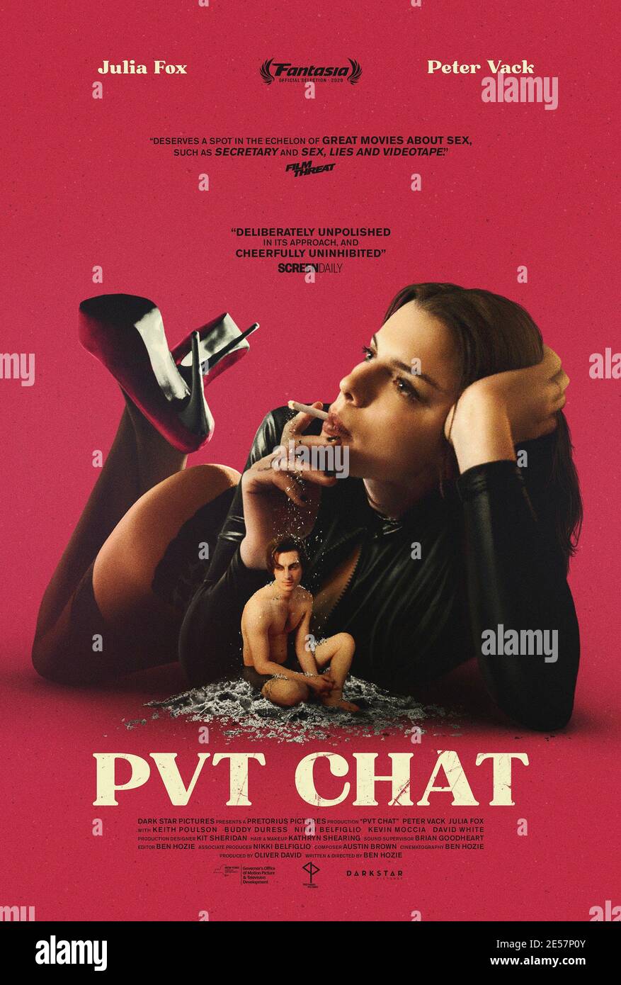 PVT CHAT, poster, from top: Julia Fox, Peter Vack, 2020. © Dark Star ...