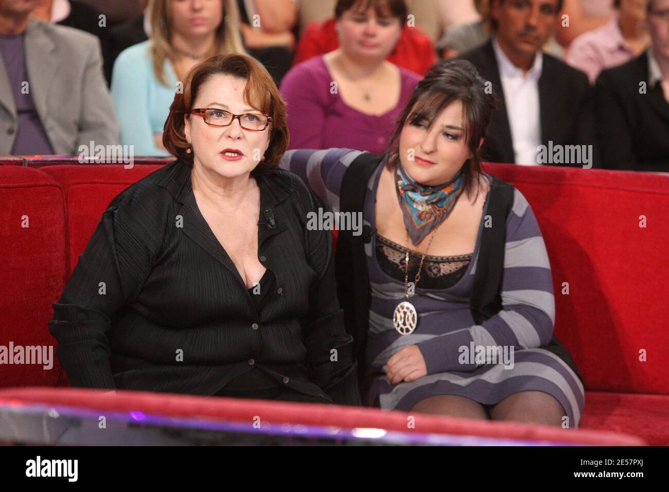 Josiane Balasko, sa fille Marilou Berry lors de l'enregistrement de l ...