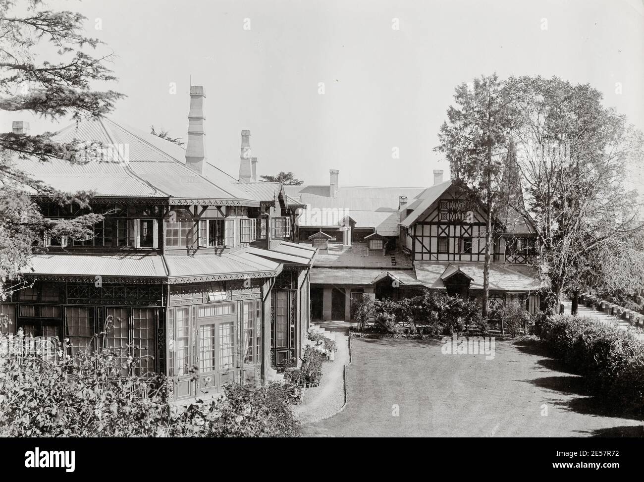19th century vintage photograph: Barnes Court, Simla, India Stock Photo ...