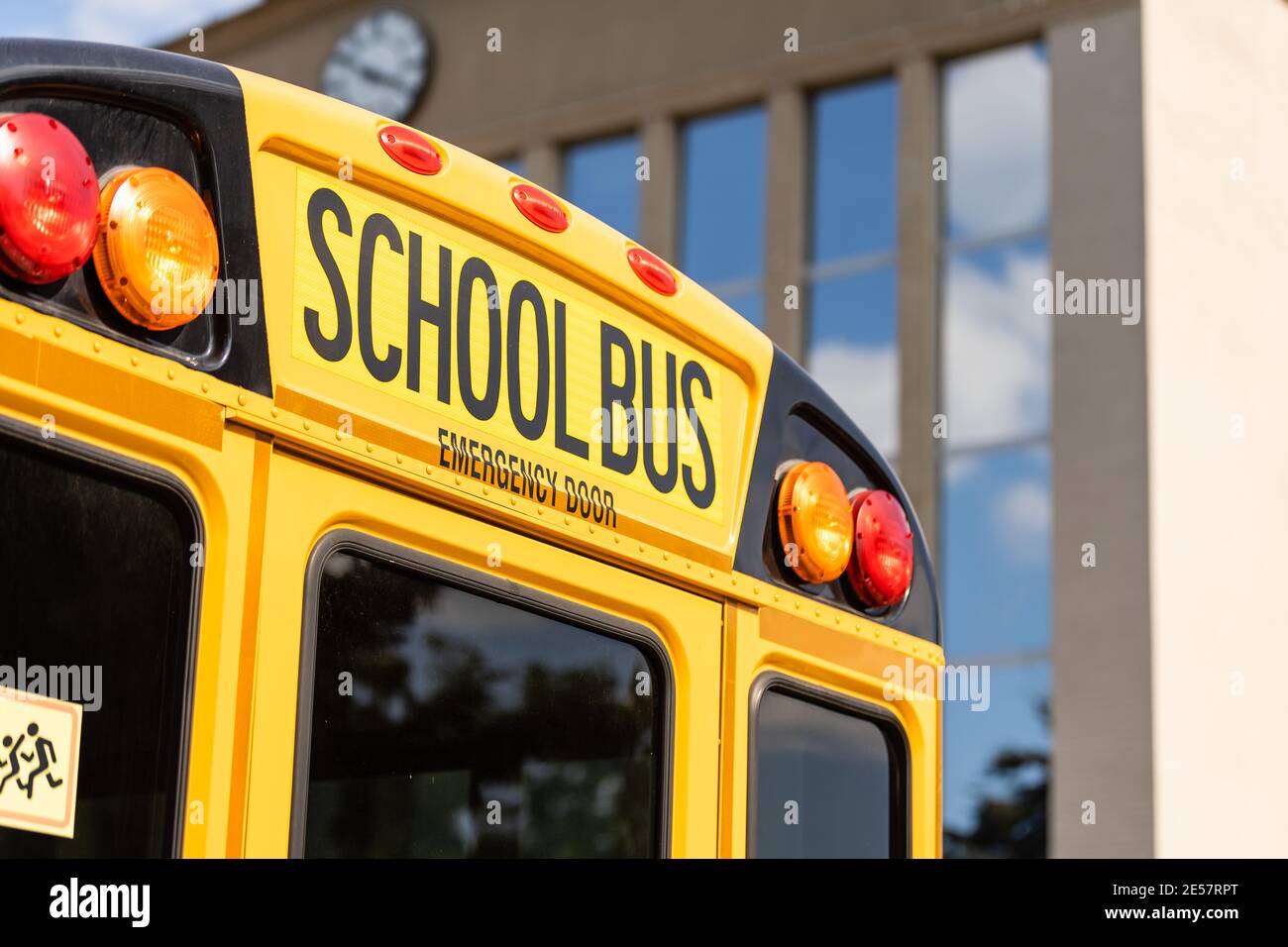 school bus lettering, school bus sign Stock Photo - Alamy
