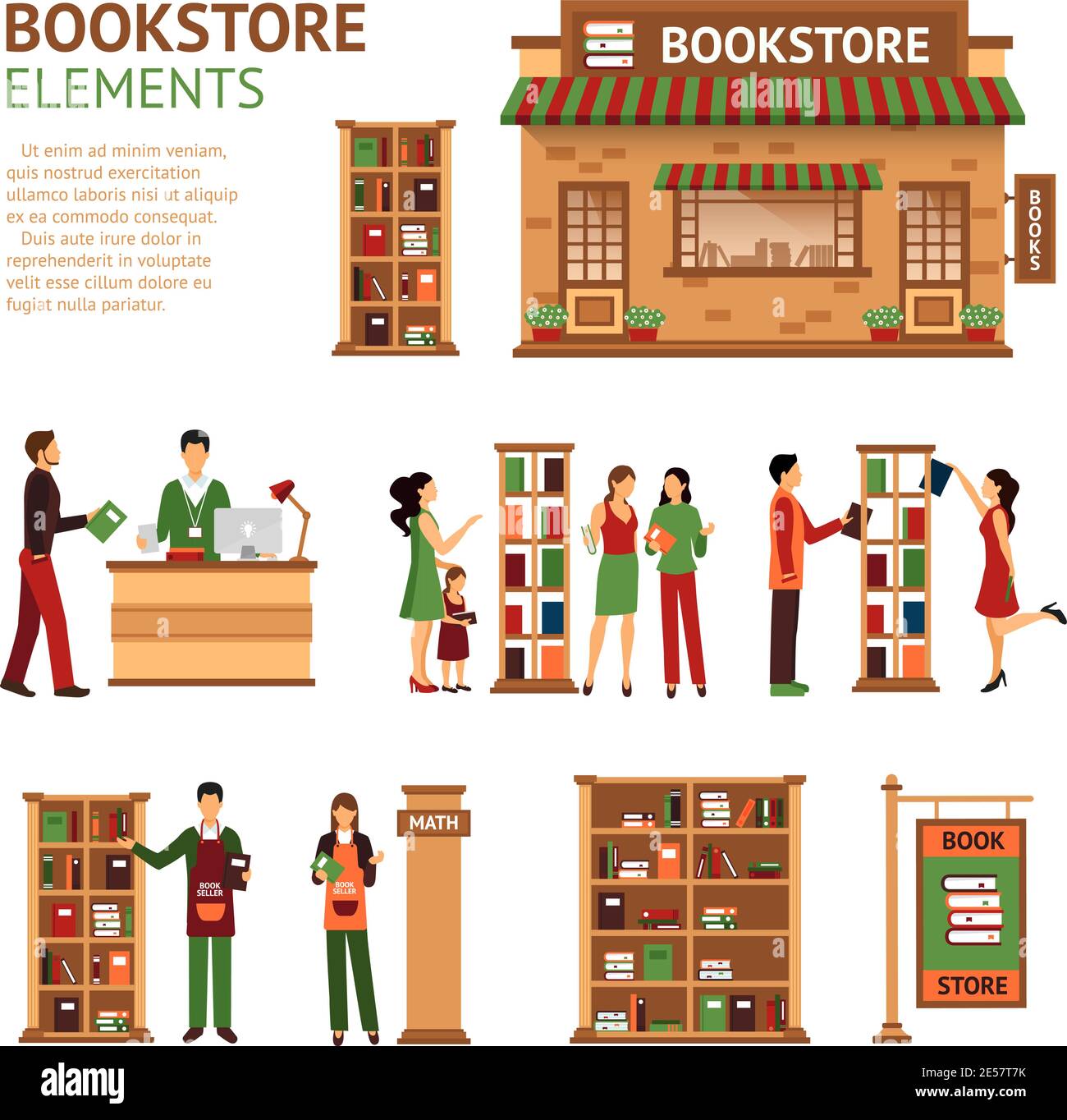 Booksellers store Stock Vector Images - Alamy