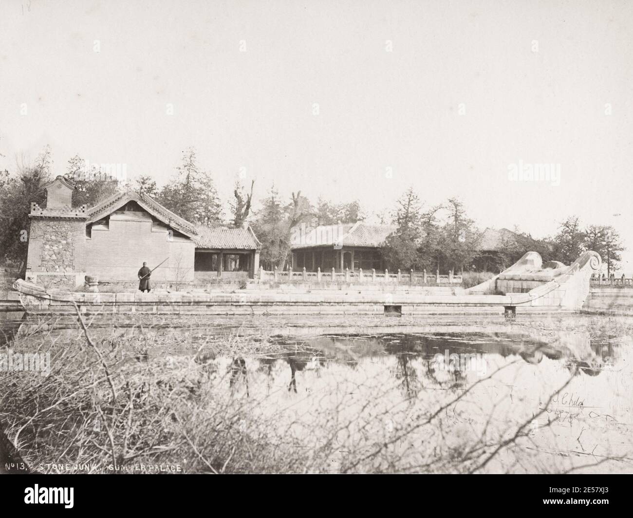 19th century vintage photograph: stone junk, Marble Boat, or the Boat ...