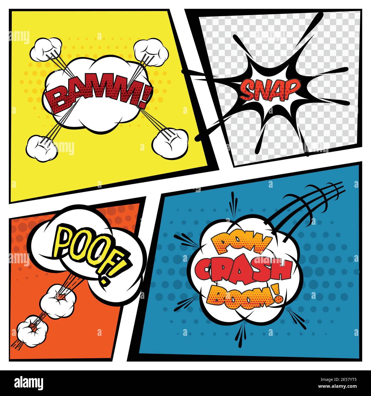 Comic book with speech bubbles and communication signs set vector ...