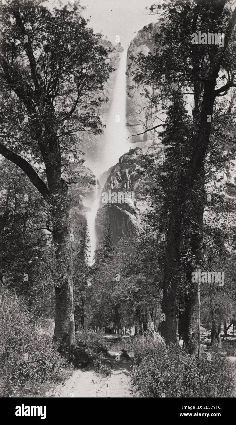 19th century vintage photograph: Yosemite Falls, waterfall. George ...